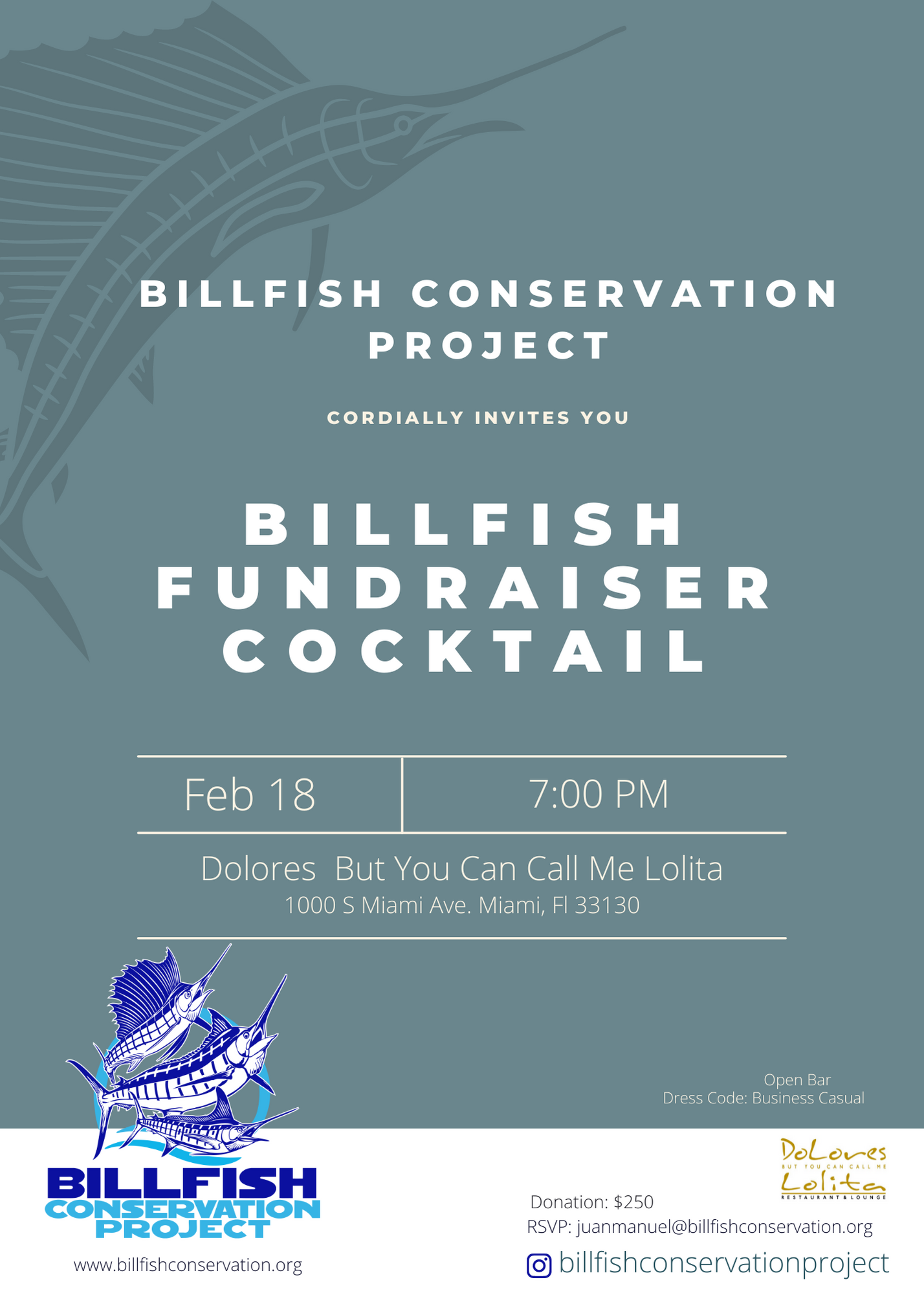 BILLFISH CONSERVATION FUNDRAISER COCKTAIL – Billfish Conservation